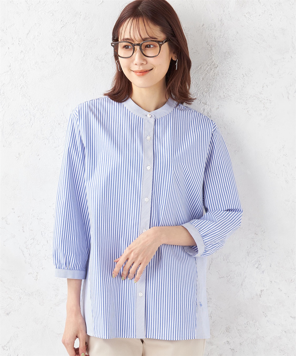 ストライプブラウス DECOY｜クロスプラス公式通販サイト