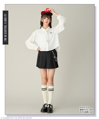 BISKEE×HELLO KITTYコラボ】ハローキティネクタイショート丈 BISKEE×HELLO KITTYコラボ】ハローキティネクタイショート丈