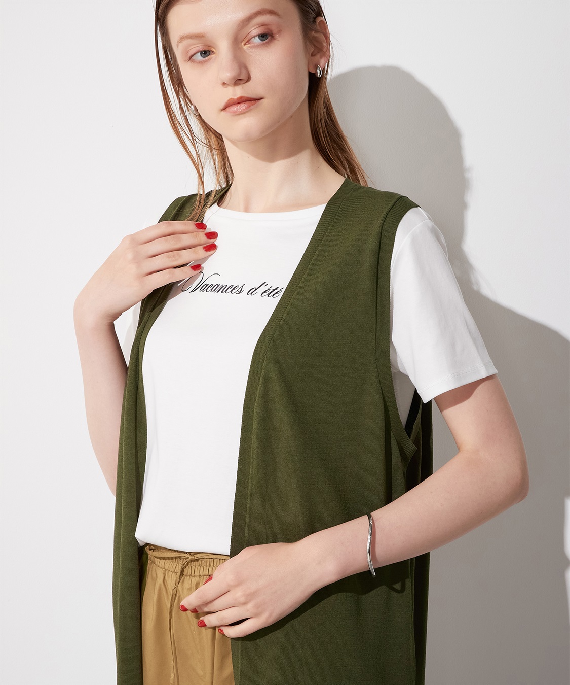 ニットロングジレ LE SOUK HOLIDAY|クロスプラス公式通販サイト ニットロングジレ LE SOUK HOLIDAY|クロスプラス公式通販サイト