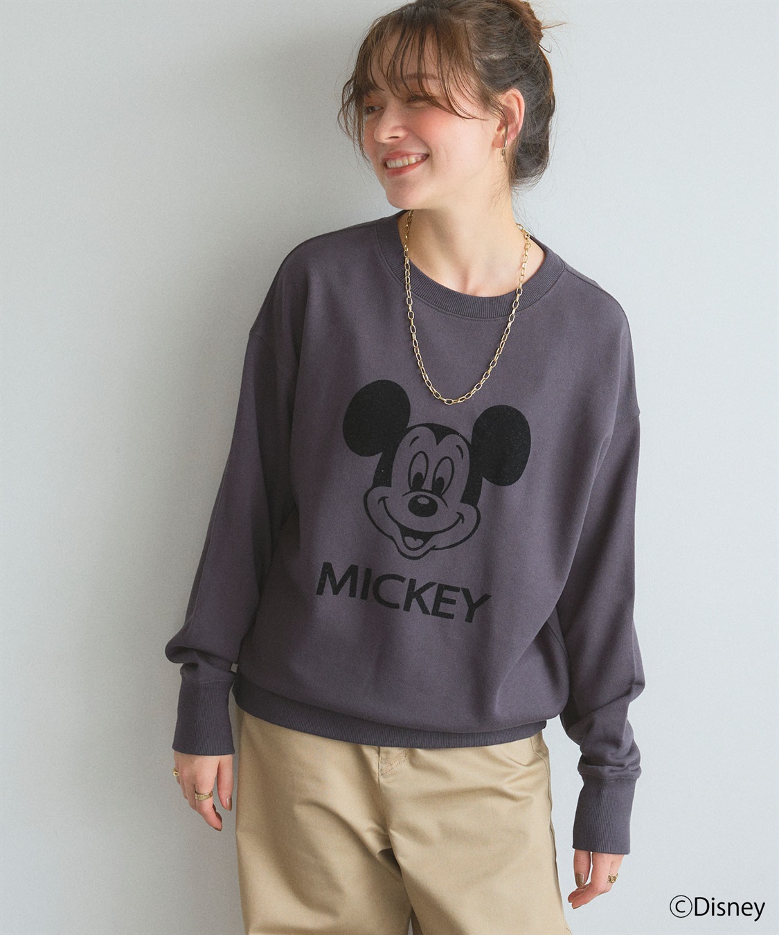 Disney/ディズニー》ミッキーマウスフロッキープリント Disney/ディズニー》ミッキーマウスフロッキープリント